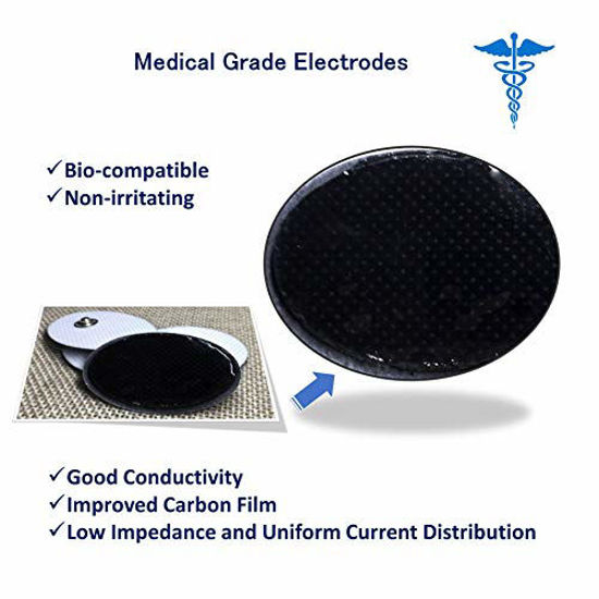 GetUSCart- 20 Pieces TENS Electrodes Pad Replacement Pad for TENS Unit ...