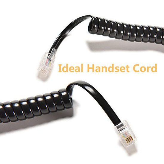 GetUSCart- Telephone Phone Handset Cable Cord,Uvital Coiled Length 1.2 to 10 Feet Uncoiled ...