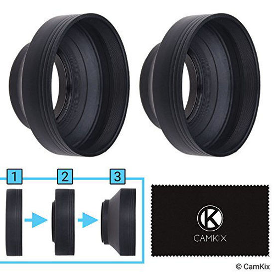 GetUSCart- Camera Lens Hood 52mm - Rubber - Set of 2 - Collapsible in 3 ...