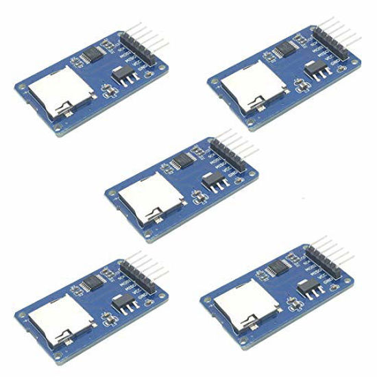 GetUSCart- HiLetgo 5pcs Micro SD TF Card Adater Reader Module 6Pin SPI ...