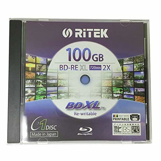 GetUSCart- 10 Pack Ritek BD-RE XL Rewritable BDXL 100GB Triple Layers 2X White Inkjet Hub ...
