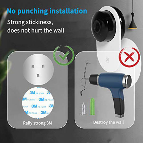 GetUSCart- 4 Pack Wall Mount for Yi Home Security Camera, No Punching ...