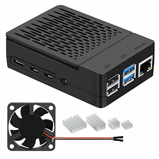 GetUSCart- Raspberry Pi 4 Case, iUniker Raspberry Pi 4 Fan ABS Case with Cooling Fan, Raspberry ...