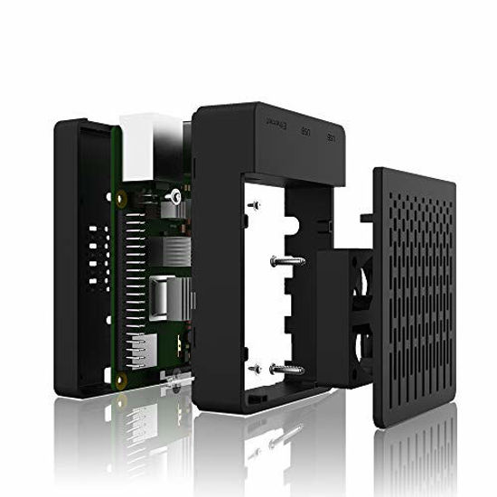 GetUSCart- Raspberry Pi 4 Case, iUniker Raspberry Pi 4 Fan ABS Case with Cooling Fan, Raspberry ...