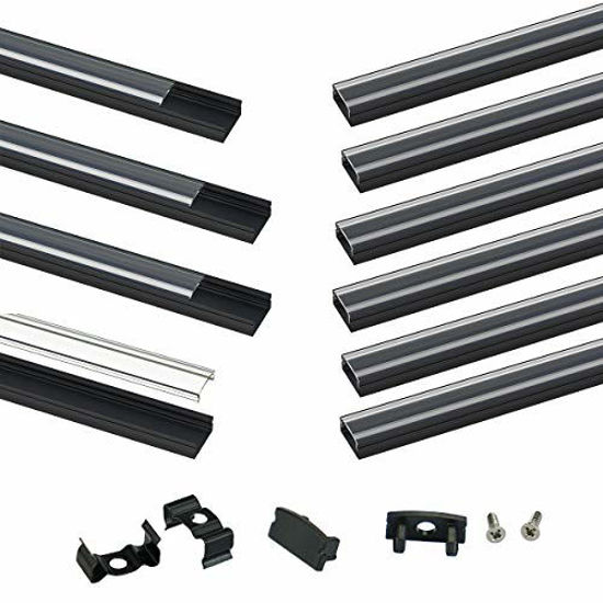 Led Channel 10-Pack 6.6ft/ 2 Mete U Shape LED Aluminum Channel System ...