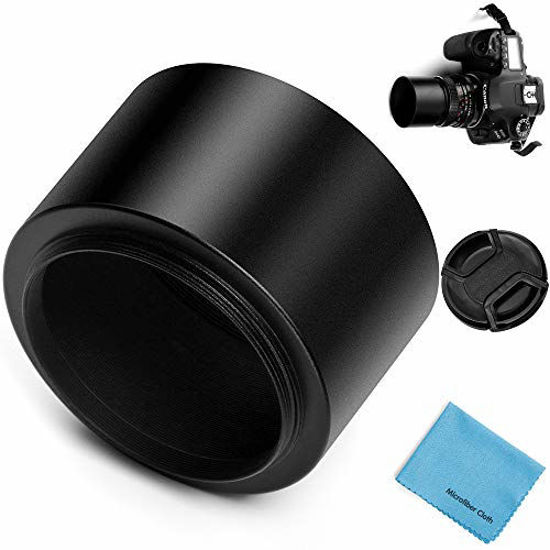GetUSCart- 46mm Tele Metal Screw-in Lens Hood Sunshade with Centre ...