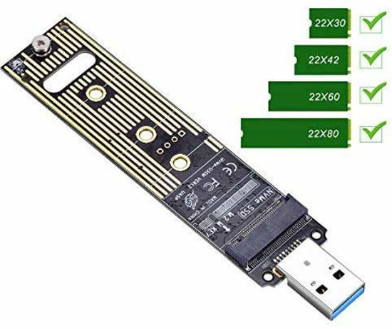 GetUSCart- M.2 NVME USB 3.1 Adapter, M-Key M.2 NVME to USB Card Reader ...