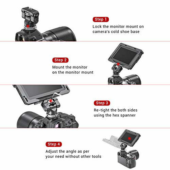 GetUSCart- SMALLRIG Field Monitor Holder Mount with Cold Shoe for 5 ...