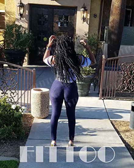 GetUSCart- FITTOO Women's High Waist Yoga Pants Tummy Control Scrunched Booty Leggings Workout ...