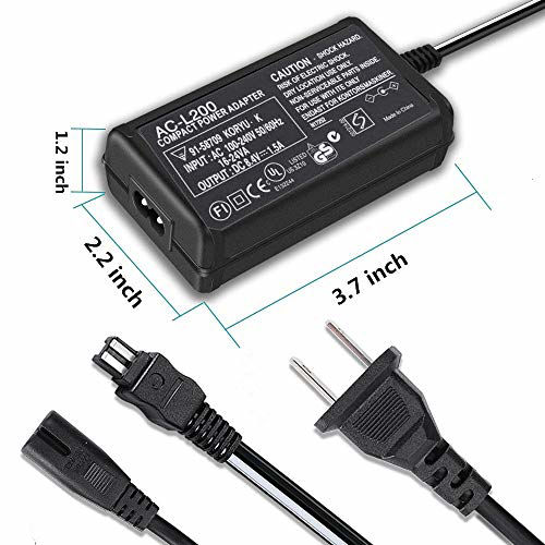 GetUSCart- AC-L200 AC Power Adapter Charger for Sony Handycam DCR-SX40 ...