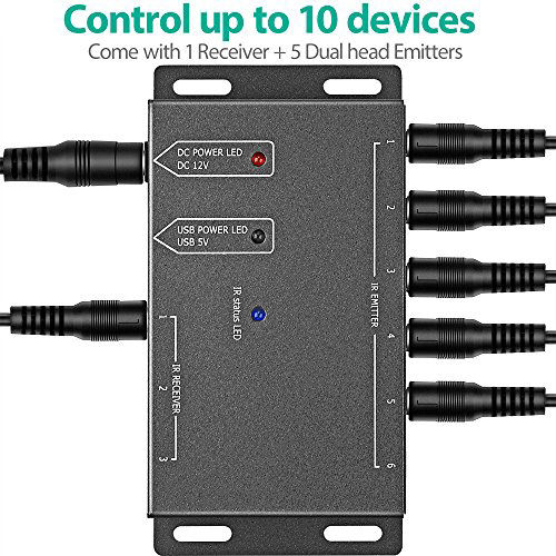 GetUSCart- Infrared Repeater System IR Repeater Kit Control Up to 10 ...
