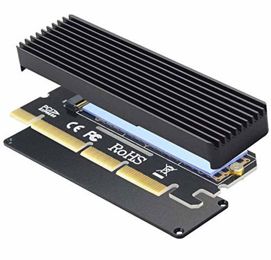 GetUSCart- GODSHARK NVME Adapter with Heat Sink, M.2 SSD Key M to PCI ...
