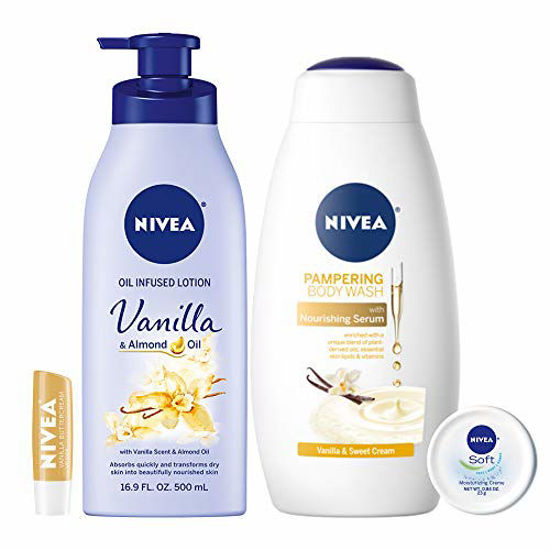 GetUSCart- NIVEA Very Vanilla Self-Care Kit - 4 Piece Bundle with Body ...