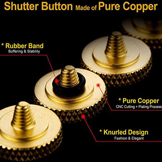 GetUSCart- Camera Shutter Button (2 Pack/Gold) Upscale and Delicate ...