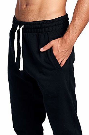 GetUSCart- ProGo Men's Casual Jogger Sweatpants Basic Fleece Marled ...