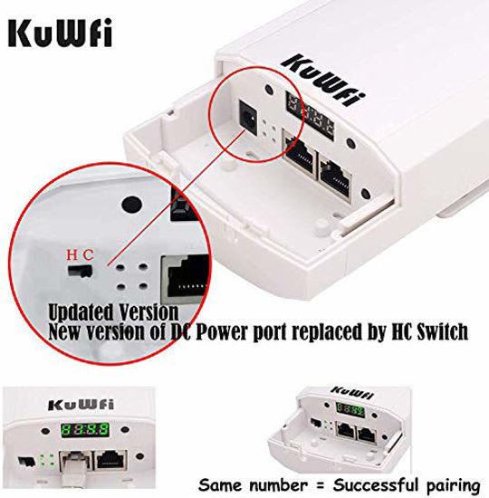 GetUSCart- KuWFi 2-Pack 300Mbps Wireless Outdoor CPE Kit Point-to-Point ...