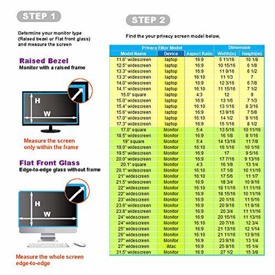 GetUSCart- WELINC 24 Inch - 16:9 Aspect Ratio - Computer Privacy Screen ...