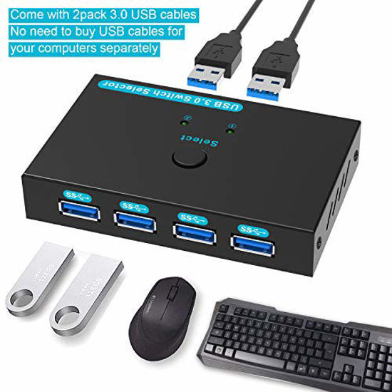 GetUSCart- SGEYR USB 3.0 Switch Selector, Metal USB Switcher Box with 2 ...