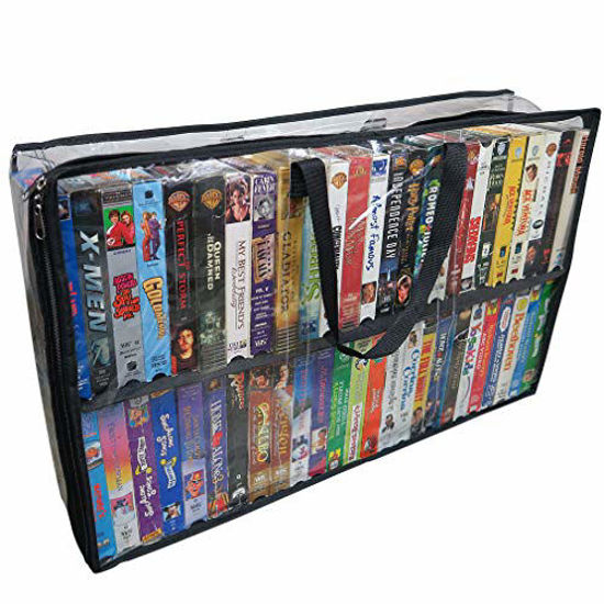 GetUSCart- Evelots VHS Storage Bag-Movie/Video Tape Organizer-Handles ...