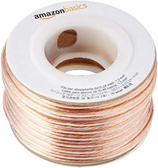 GetUSCart- AmazonBasics 16-Gauge Audio Stereo Speaker Wire Cable - 50 Feet