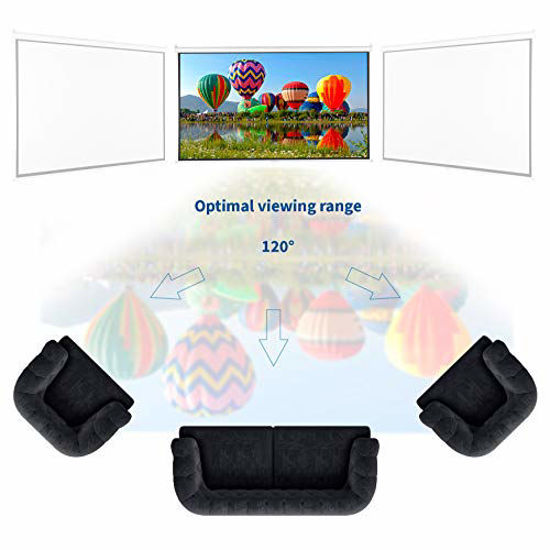 GetUSCart- VIVO 100 inch Diagonal Projector Screen, 16:9 Projection HD ...