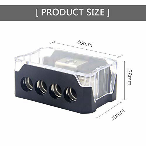 GetUSCart- RKURCK 4 Way Power Distribution Block, 0/2/4 AWG Gauge in, 4 ...