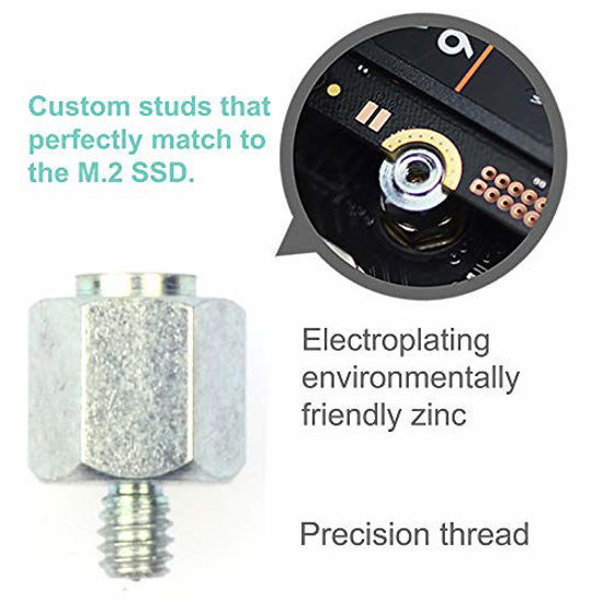 GetUSCart- QTEATAK PCIe NVMe M.2 2280 SSD Standoff Mounting Screws ...