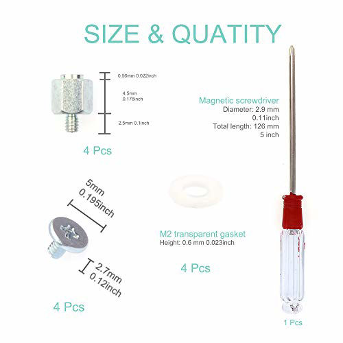 GetUSCart- QTEATAK PCIe NVMe M.2 2280 SSD Standoff Mounting Screws ...
