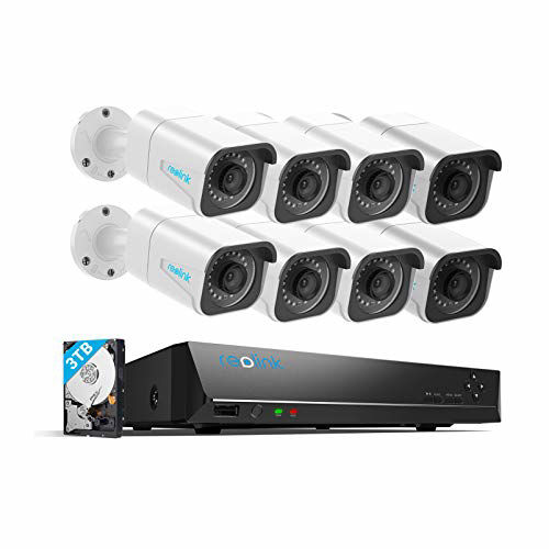 GetUSCart- Reolink 4K 16CH PoE Security-Camera-System H.265, 8pcs 8MP ...
