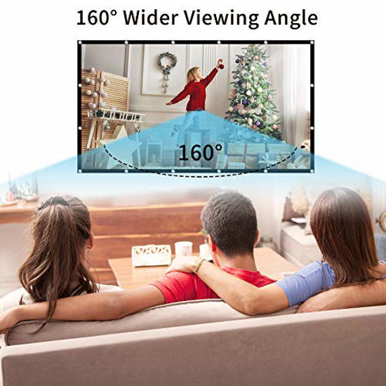 GetUSCart- Projector Screen 100 inch, Taotique 4K Movie Projector ...