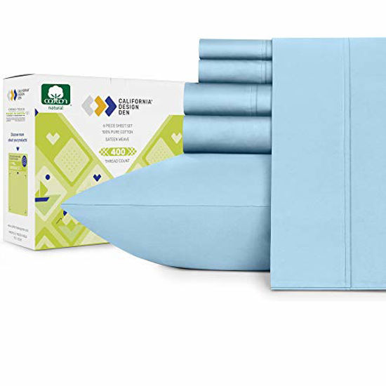 GetUSCart- California Design Den 400 Thread Count Sheet Set, 100% Long ...