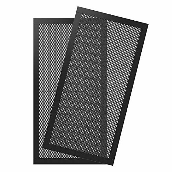 GetUSCart MoKo 120 x 240mm Dust Filter for Computer Cooler Fan 2 Pack Magnetic Frame PC Fan Dust Mesh PC Cooler Filter Dustproof PVC Cover Computer Fan Grills Black