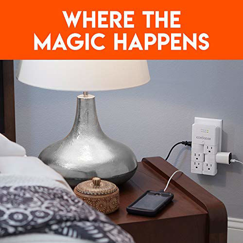 GetUSCart- ECHOGEAR On-Wall Surge Protector with 6 Pivoting AC Outlets ...