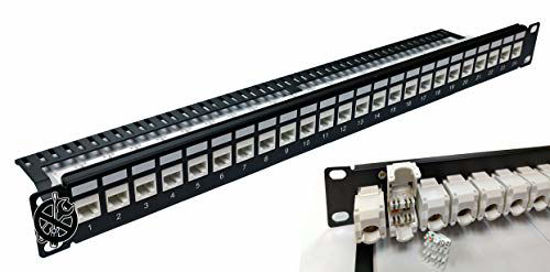 GetUSCart- Electriduct 24-Port CAT6A Unshielded 1U Patch Panel 19-Inch ...