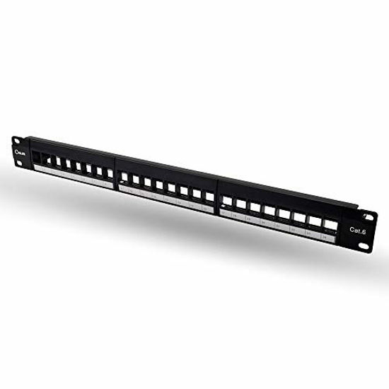 GetUSCart- Keystone Patch Panel 24 Port 1U Rank Mount UTP Unloaded ...