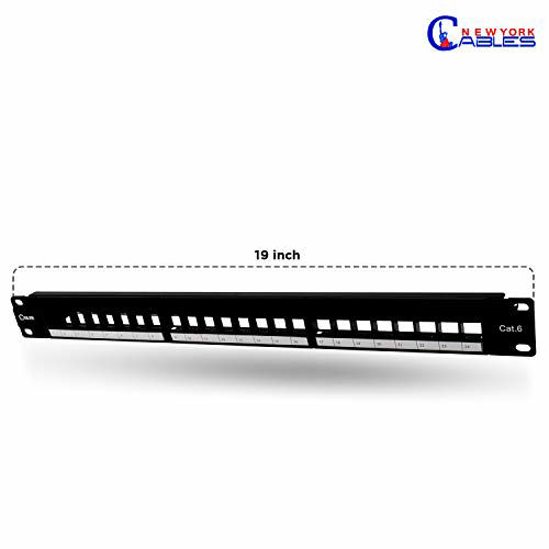 GetUSCart- Keystone Patch Panel 24 Port 1U Rank Mount UTP Unloaded ...