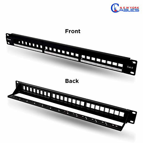 GetUSCart- Keystone Patch Panel 24 Port 1U Rank Mount UTP Unloaded ...