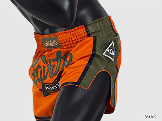 GetUSCart- Fairtex New Muay Thai Boxing Shorts Slim Cut - Red, Orange ...