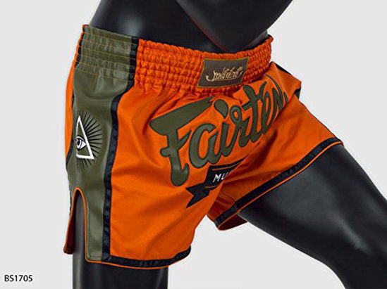 GetUSCart- Fairtex New Muay Thai Boxing Shorts Slim Cut - Red, Orange ...