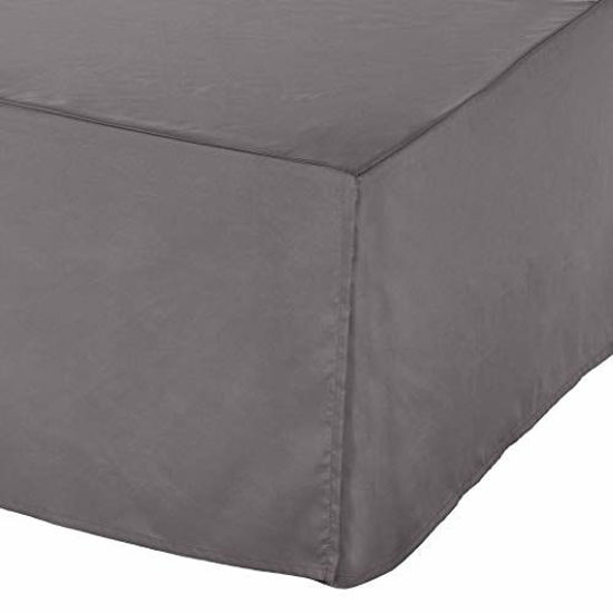 GetUSCart- AmazonBasics Kids Pleated Bed Skirt - Twin, Stone Grey