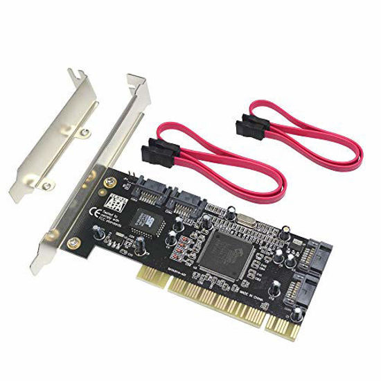 GetUSCart- GODSHARK 4 Ports PCI SATA Raid Controller Internal Expansion ...