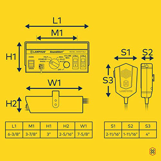 GetUSCart- SoundAlert 100W Emergency Police Siren Kit [118-124dB Slim ...