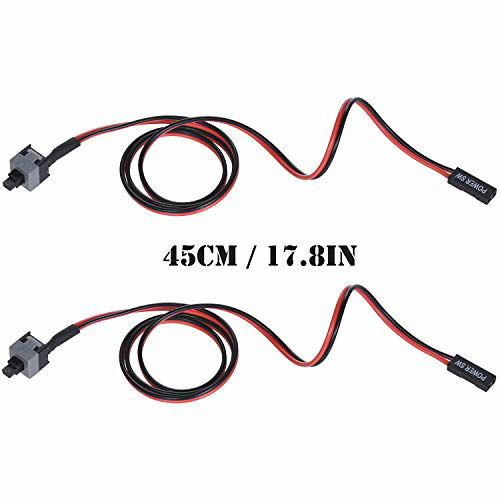 GetUSCart- Warmstor 3 Pack 2 Pin SW PC Desktop Power Cable on/Off Push ...