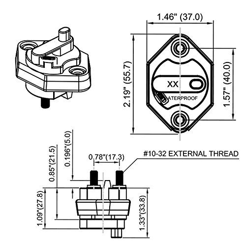 GetUSCart- T Tocas 32v DC Circuit Breaker Fuse Inverter with Manual ...