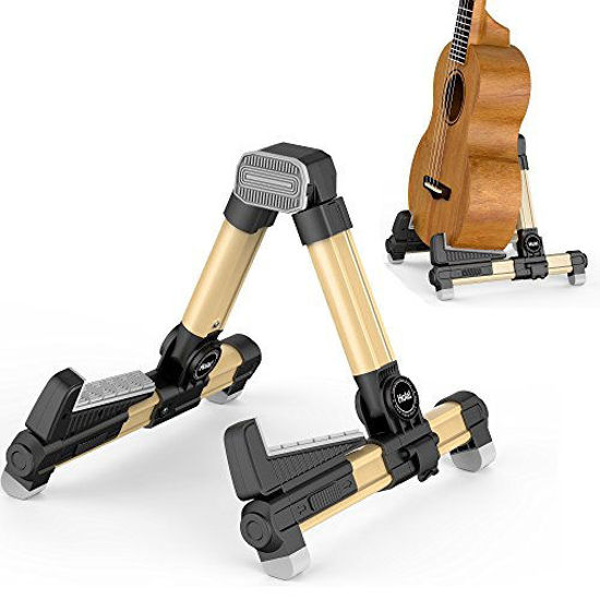 GetUSCart- Portable Folding Ukulele Stand by Hola! Music - Gold Aluminum