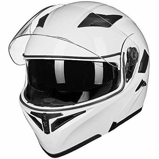 GetUSCart- ILM Motorcycle Dual Visor Flip up Modular Full Face Helmet ...