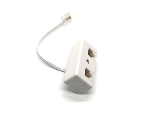 GetUSCart- 2-Way RJ11 Telephone Plug to RJ11 Socket Adapter and ...