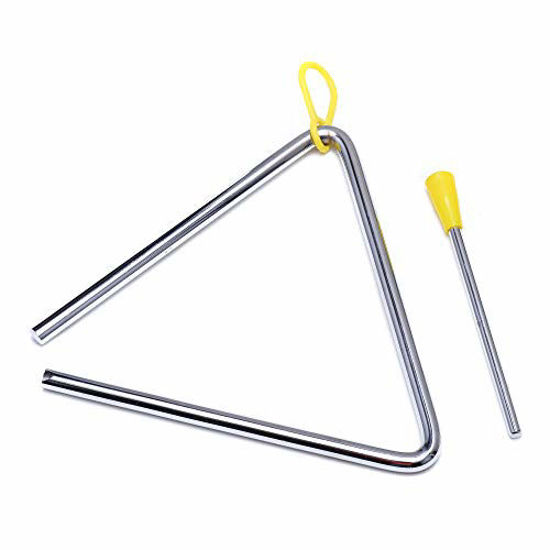 GetUSCart- 6 Inch Musical Steel Triangle Percussion Instrument With Striker