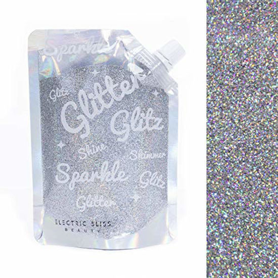 GetUSCart- 5oz - Fine 1/128 - Silver Holographic Bulk Glitter - Solvent ...