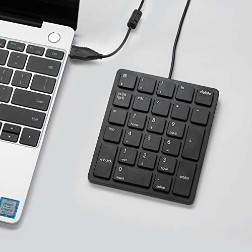 GetUSCart- Merdia Numeric Keypad Wired Numpad 26 Keys Portable Keypad USB External Mini Slim ...